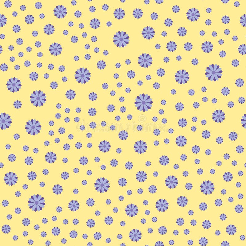 Seamless Pattern. Background Scene with Flowers Vector Illustration ...