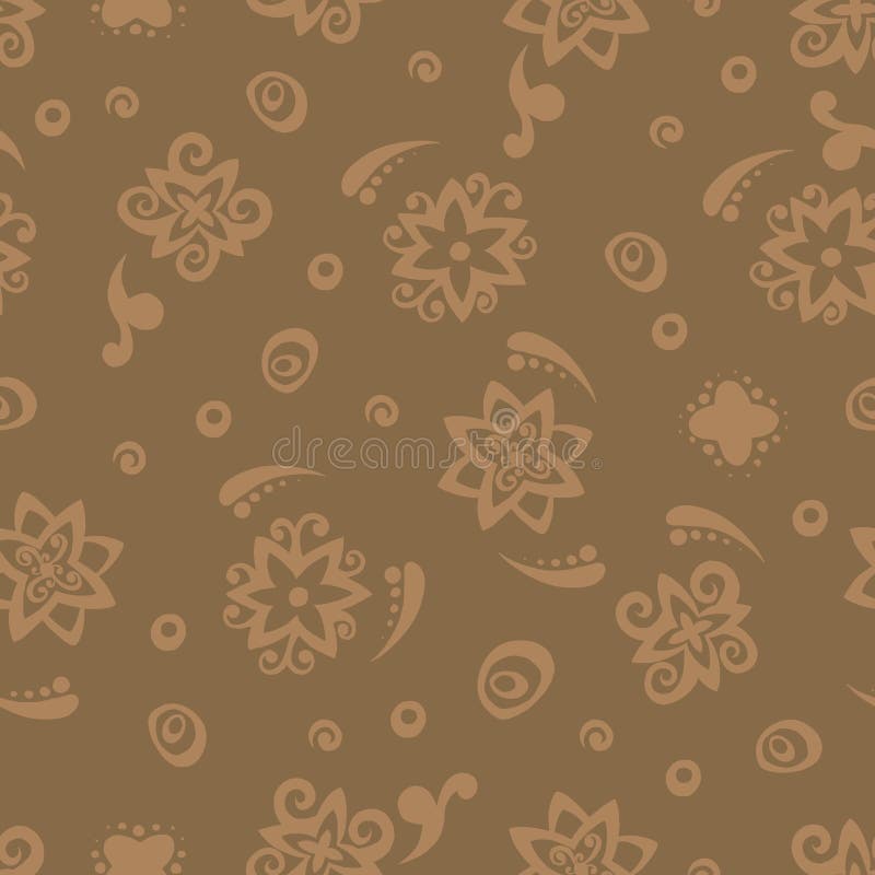 Seamless Pattern Background in Sepia. Sepia Vector Card. Seamless ...