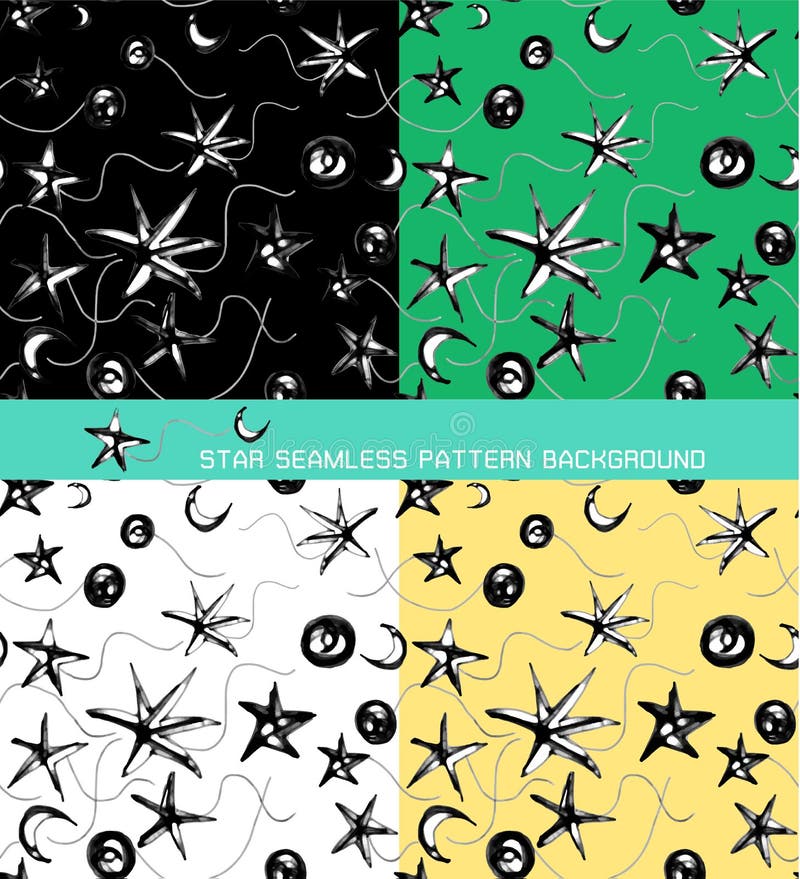 Seamless Pattern Background of Star Stock Vector - Illustration of ...