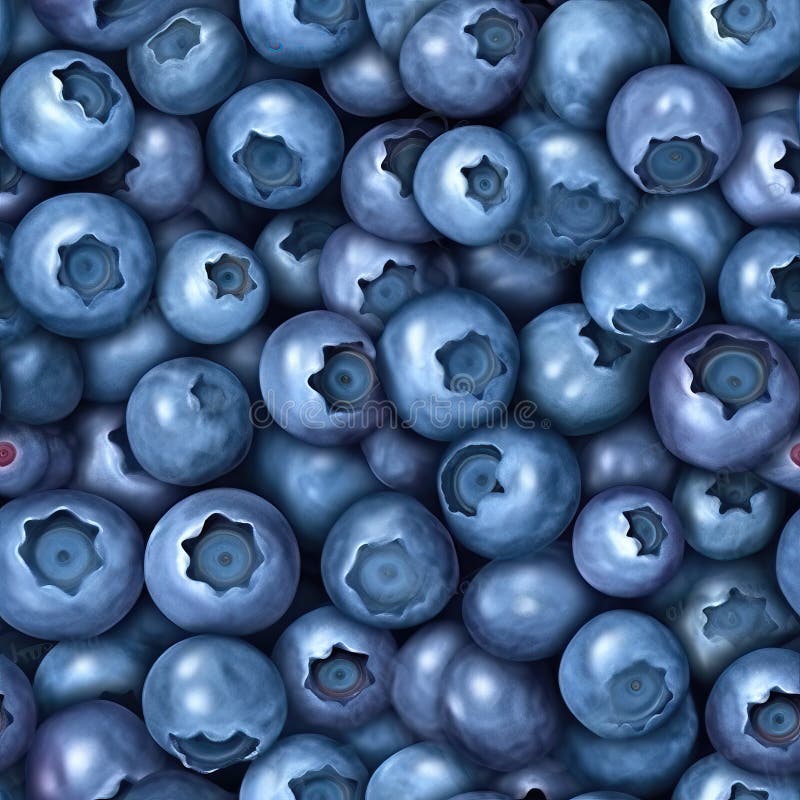 Seamless Pattern Background, Texture of Blueberries Close-up with ...