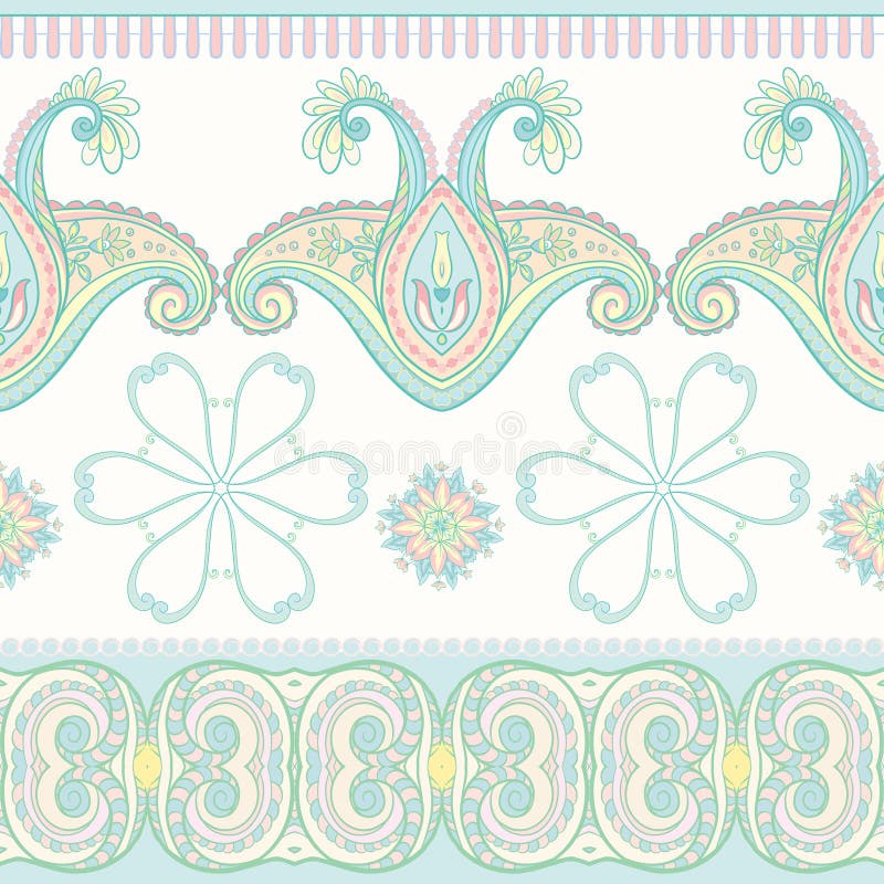 Seamless Pattern, with Traditional Paisley. Stock Vector - Illustration ...