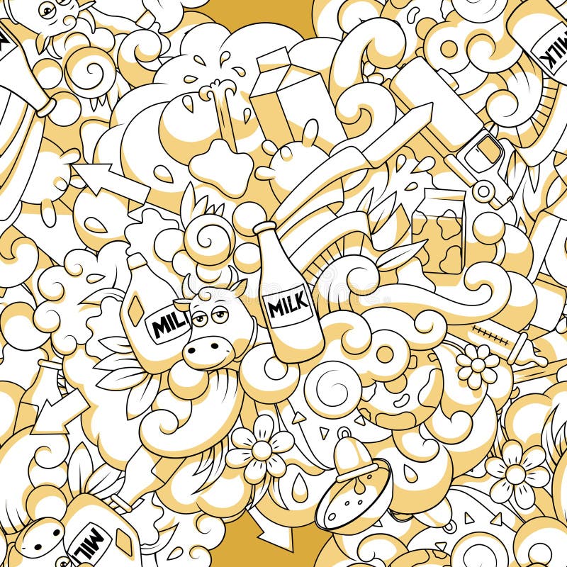 Seamless Pattern Background Vector Milk Stock Vector - Illustration of ...