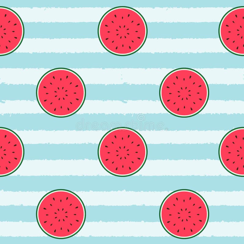 Seamless Pattern Background with Watermelon. Vector Illustration Stock ...
