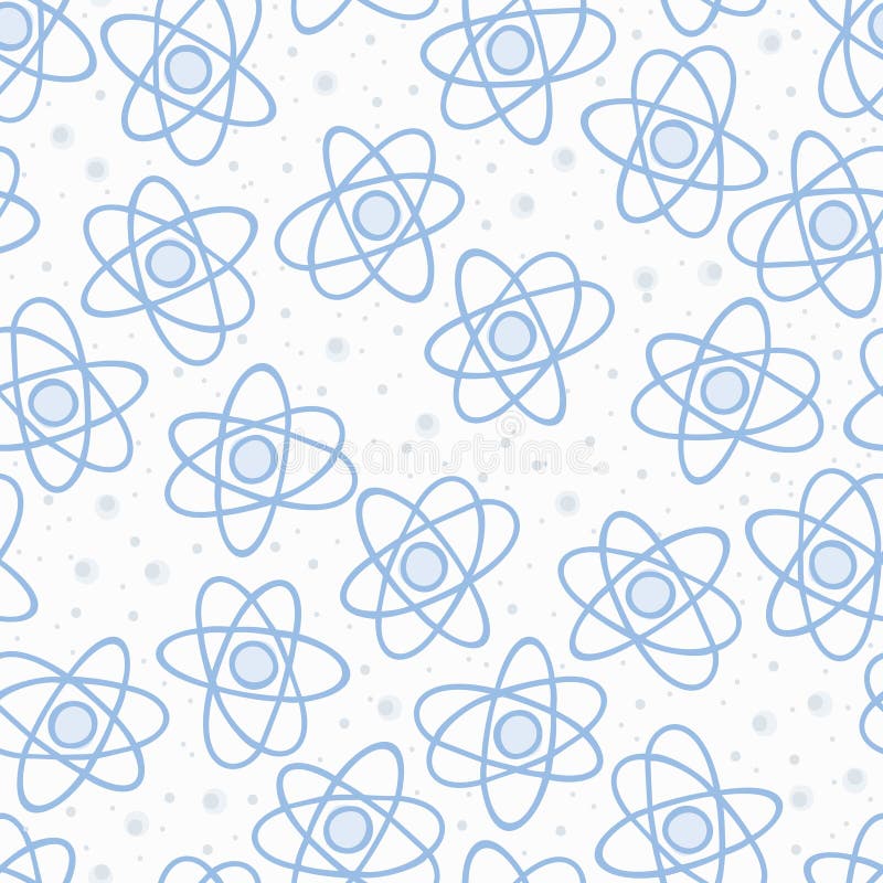 Seamless Pattern Backgrouns Atom. Chemictry Vector. Science Wallpaper ...