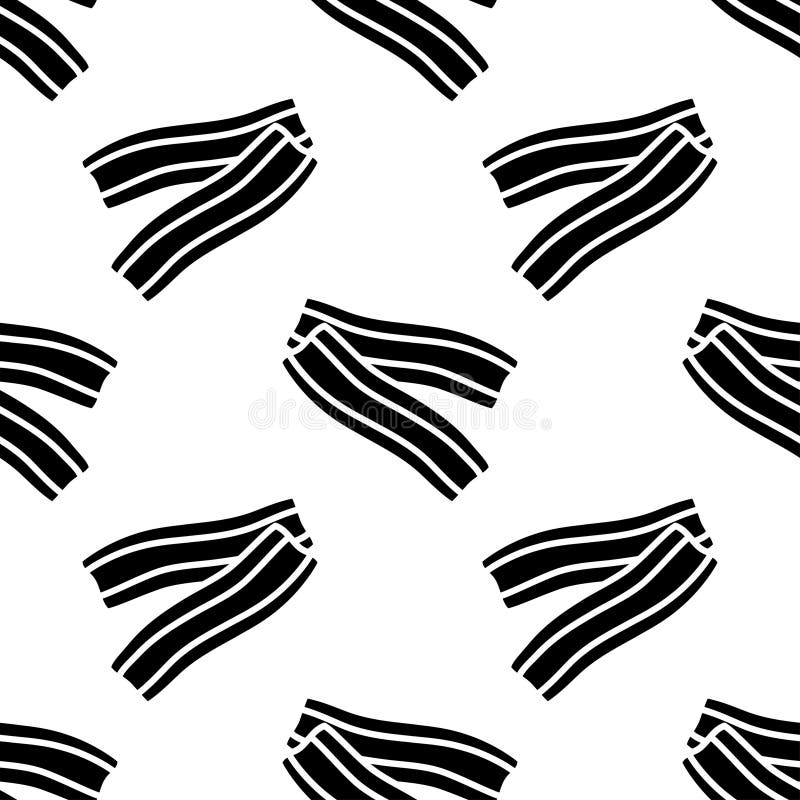 Seamless Pattern with Bacon. Slices of Fried Bacon Stock Vector ...