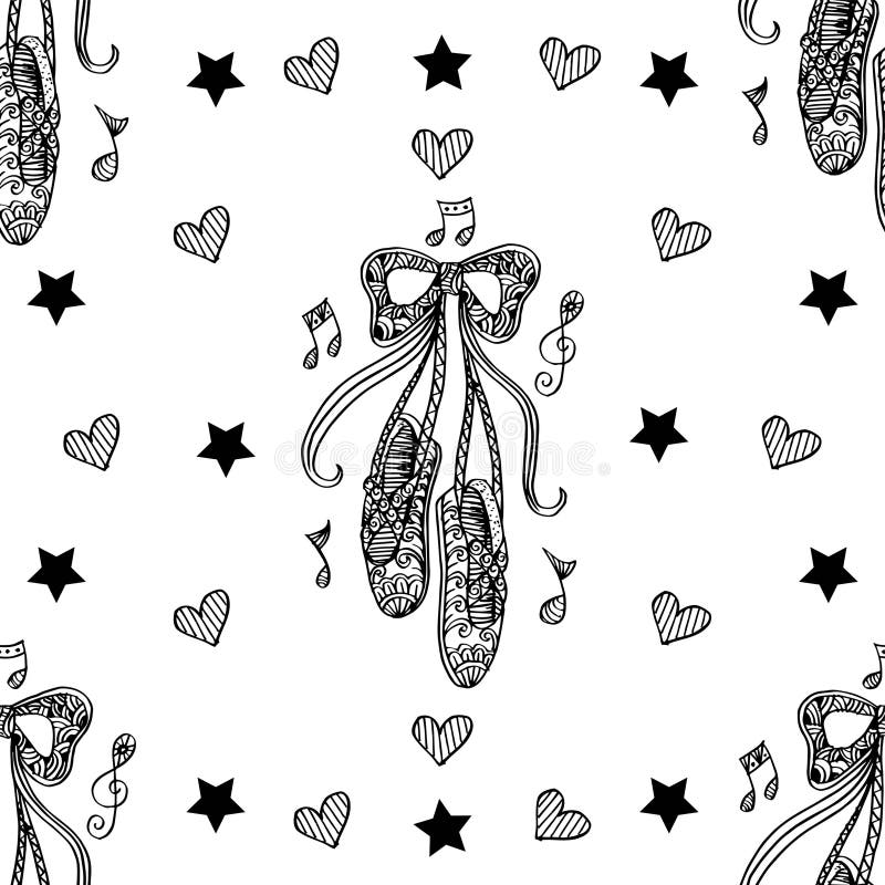 Ballet shoes pattern stock vector. Illustration of fabric - 40271913
