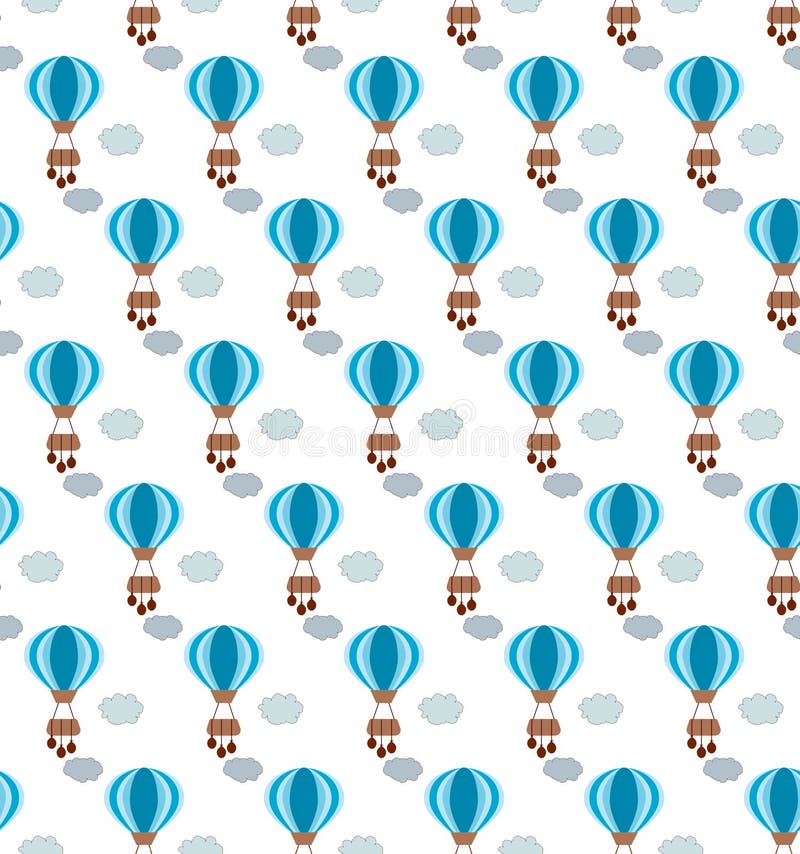 Seamless Pattern with Balloon Stock Illustration - Illustration of flight, repeating: 281262123
