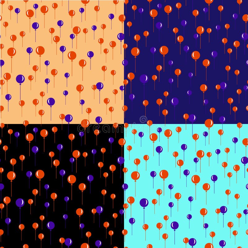 Seamless Pattern with Balloons Stock Illustration - Illustration of ...