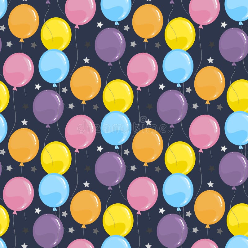Party Balloons Seamless Repeat Pattern Vector Stock Vector ... Party Balloons Seamless Repeat Pattern Vector Stock Vector ...