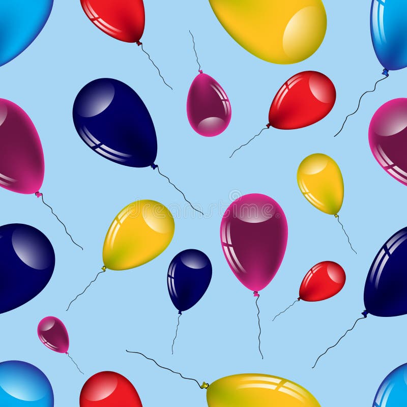 Seamless Pattern of Balloons.Vector Stock Illustration - Illustration ...