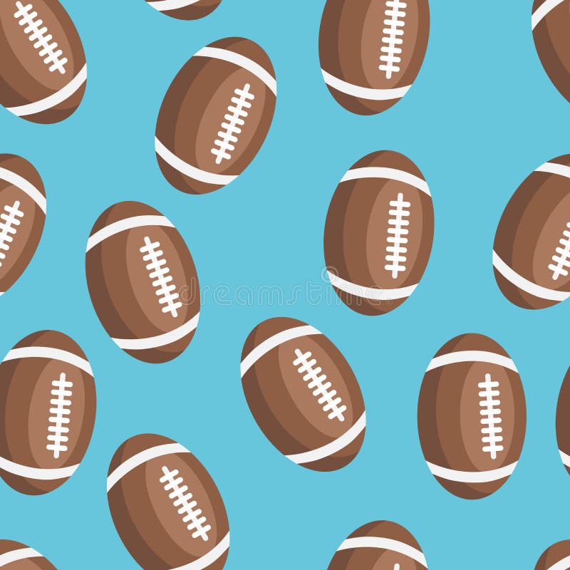 Seamless Pattern of the Balls for Rugby Stock Vector - Illustration of ...