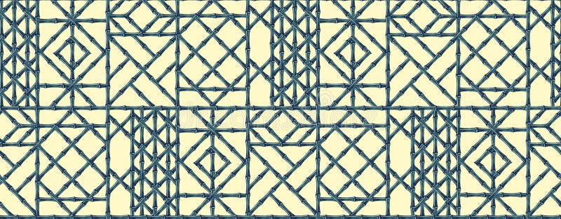 Seamless Pattern Bamboo Lattice Vacation Style Stock Photo - Image of ...