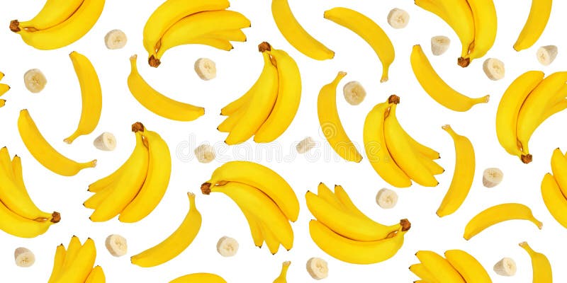 Seamless Pattern with Banana on White. Design for Print, Banner Stock ...
