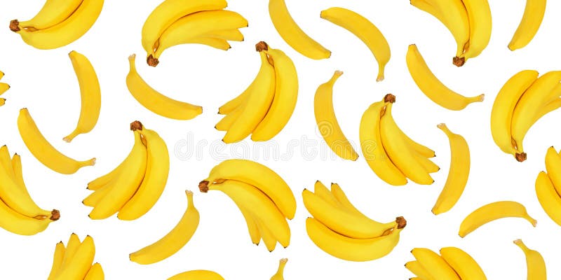 Seamless Pattern with Banana on White. Design for Print, Banner Stock ...