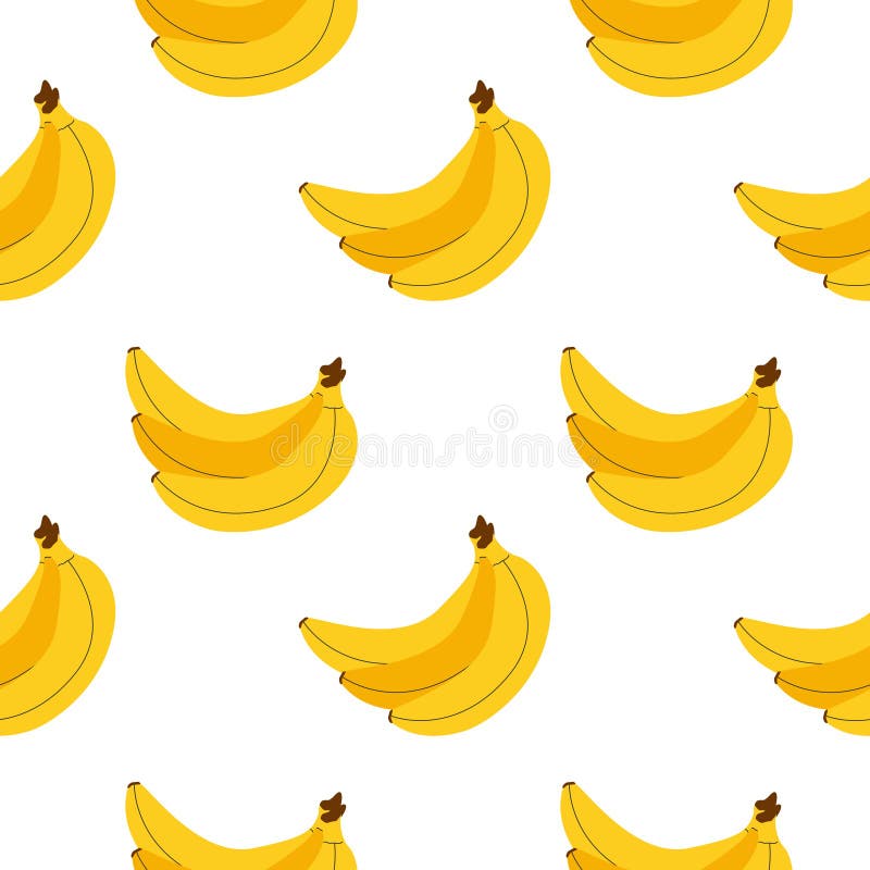 Seamless Pattern with Bananas Bunches. Wrapping Paper, Gift Card ...