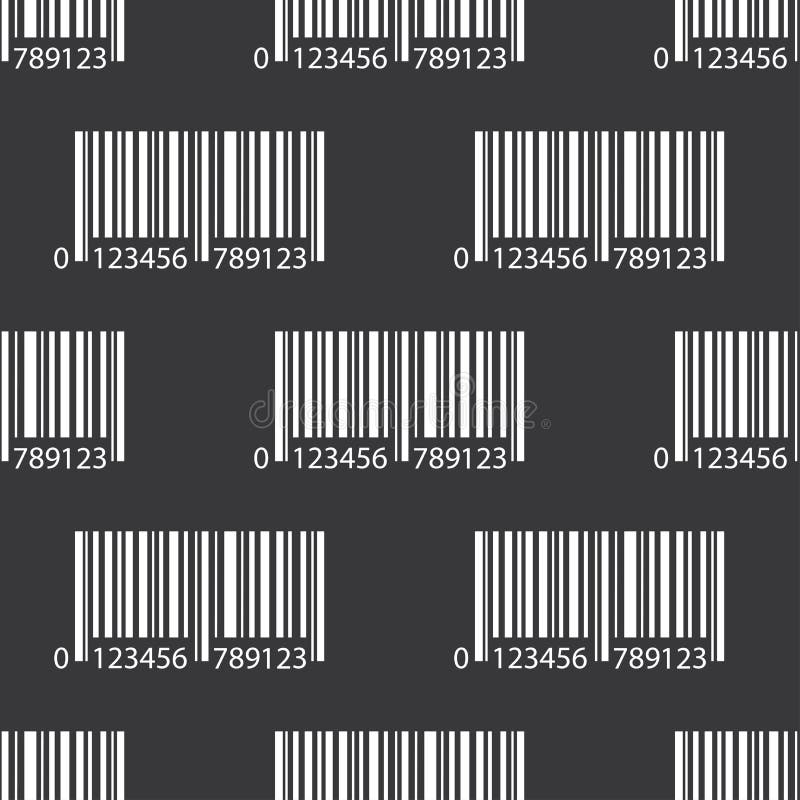 Seamless Pattern with Barcode Signs Stock Vector - Illustration of real ...