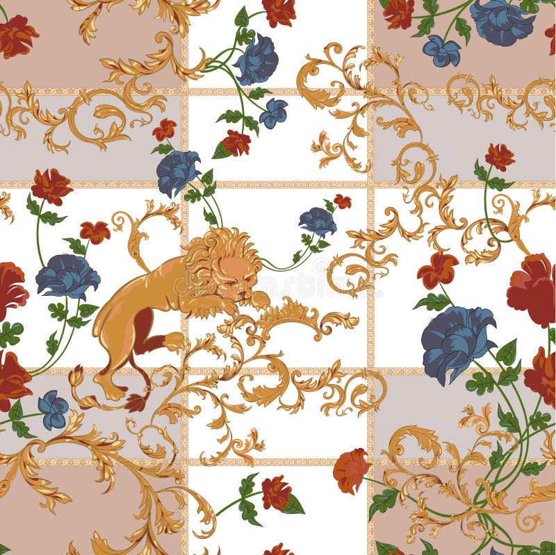 Baroque Gold Silk Embroidery Stock Illustrations – 964 Baroque Gold ...