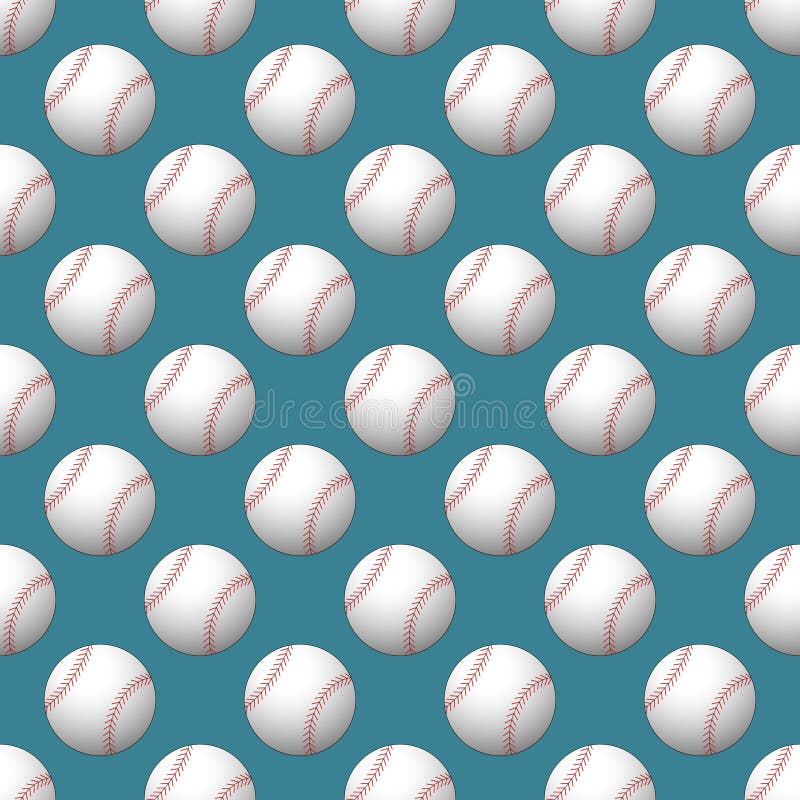 Seamless Pattern Baseball Vector Illustration Stock Vector ...