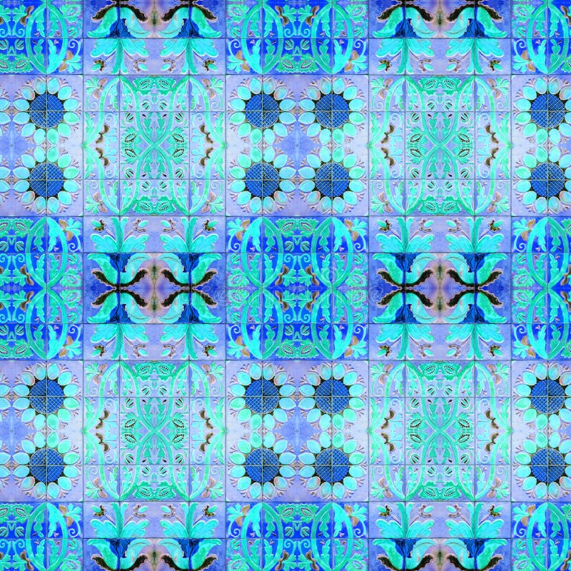 Seamless Pattern Based on an Ancient Ceramic Tile Stock Image - Image ...