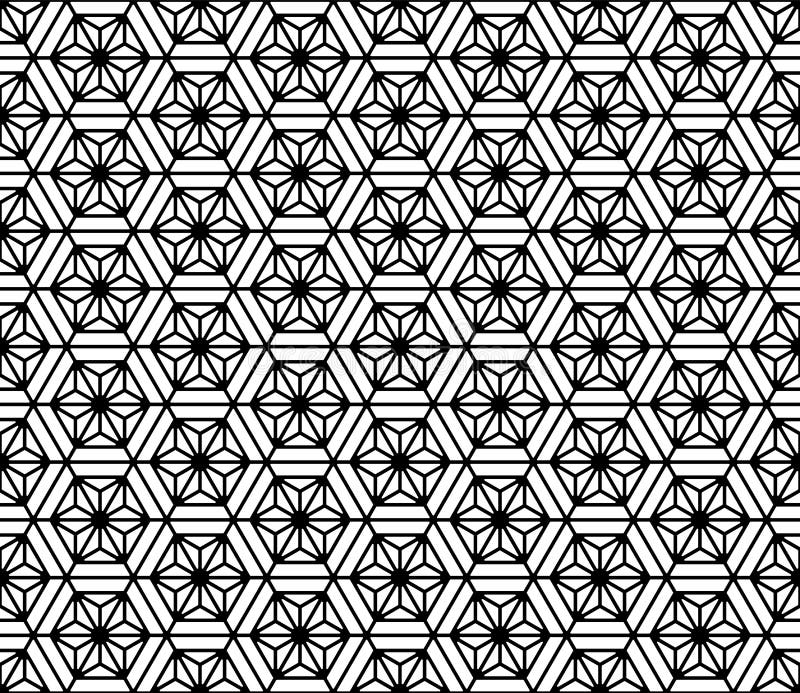 Seamless Pattern Based on Japanese Geometric Ornament .Rounded Corners ...