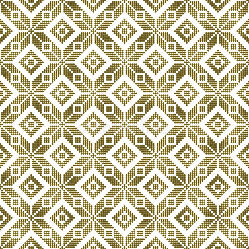 Seamless Pattern Based on Japanese Traditiolal Craft Kogin Stock Vector ...