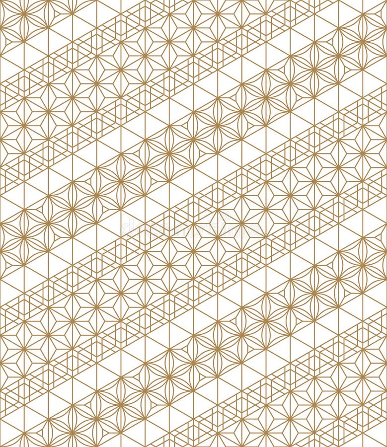 Seamless Pattern Based Japanese Kumiko Ornament Stock Vector ...