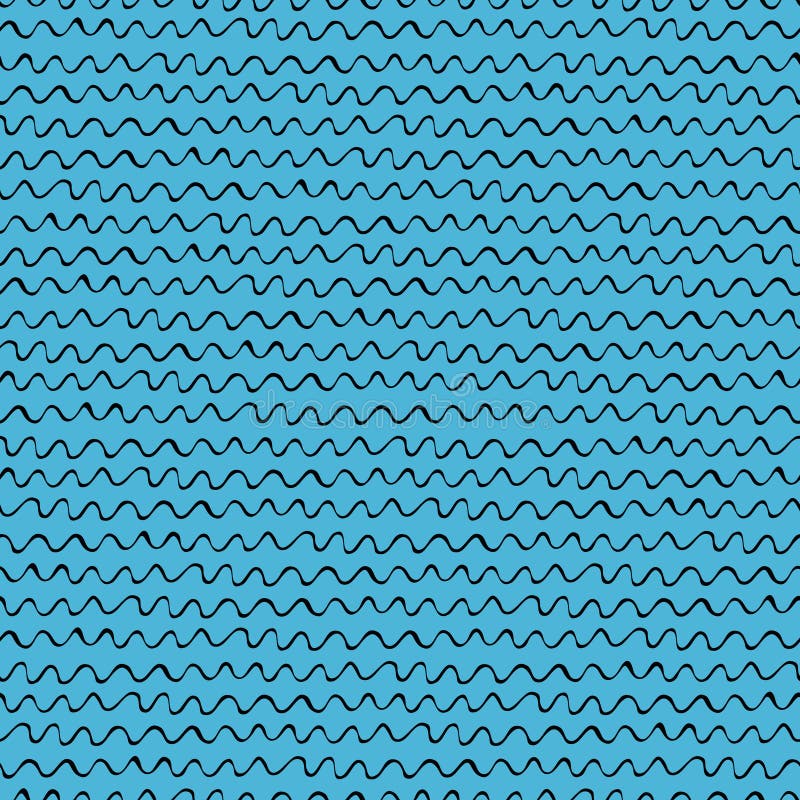 Seamless Pattern Based on Scribble Writing Imitation on Vibrant Blue ...