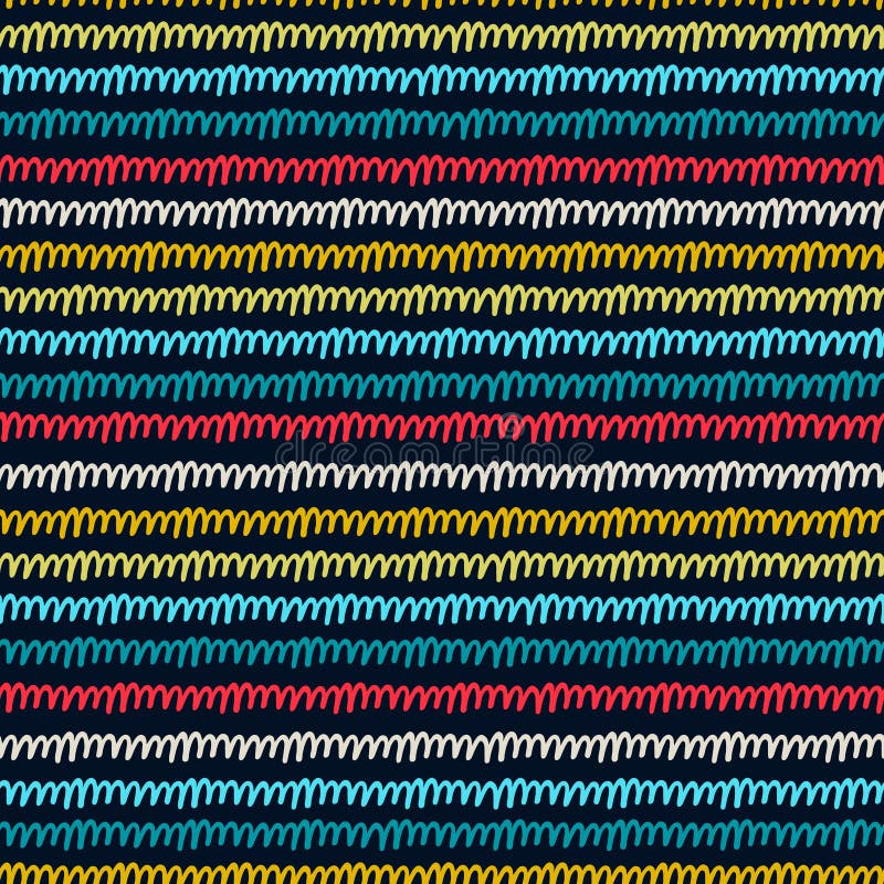 Seamless Pattern Based on Scribble Writing Imitation Stock Vector ...