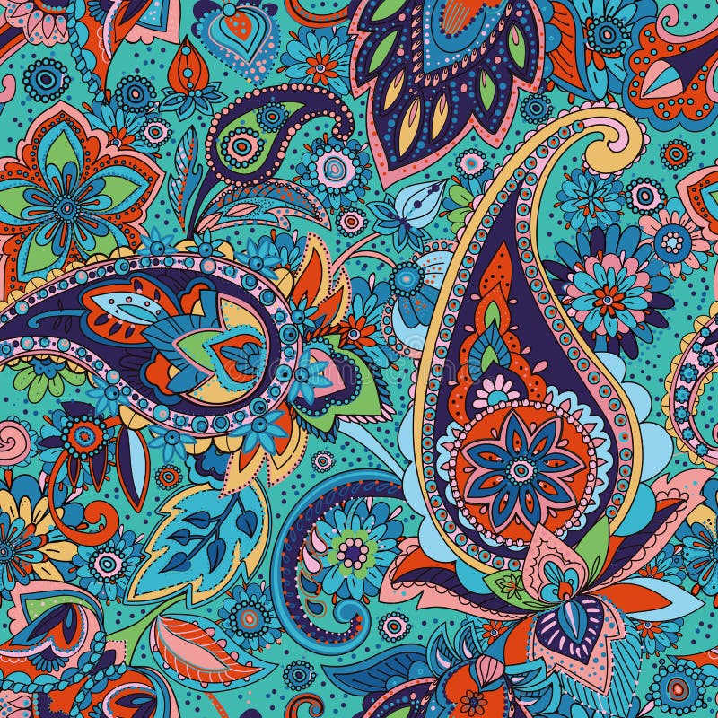 Colorful Paisley Pattern