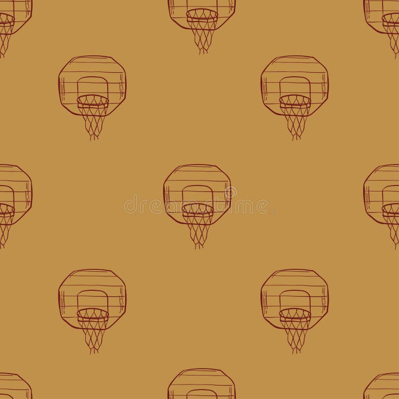 The Seamless Pattern on the Basketball Theme. Stock Vector ...