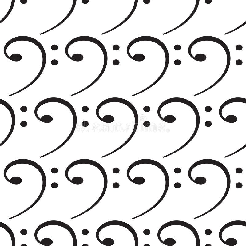 Bass clef illustration stock vector. Illustration of timbre - 113921305