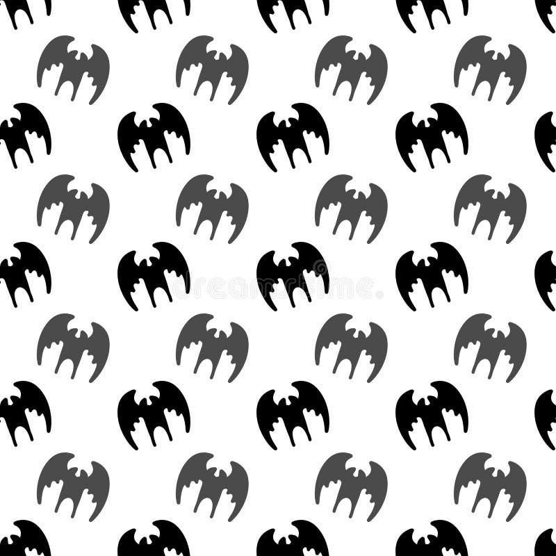 Seamless Pattern of Bat Cartoon Stock Illustration - Illustration of ...