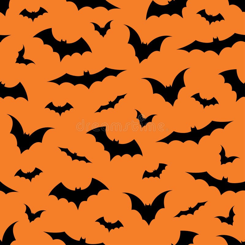 Seamless pattern with bats stock vector. Illustration of backdrop ...