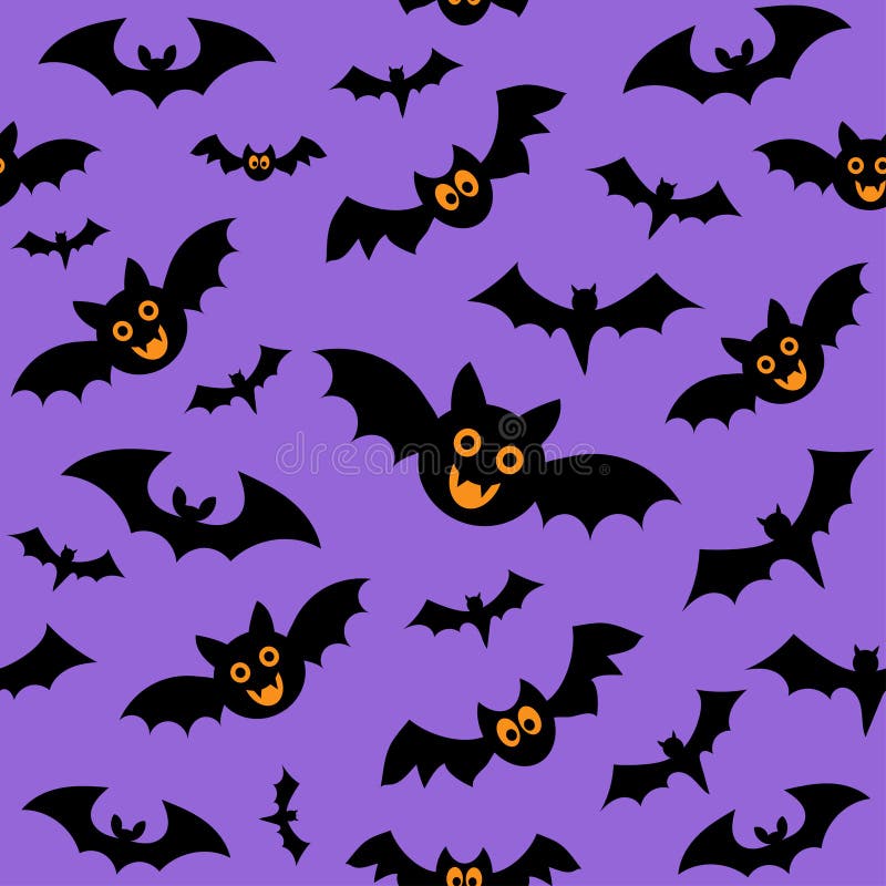 Seamless Pattern with Bats. Vector Illustration Stock Illustration ...
