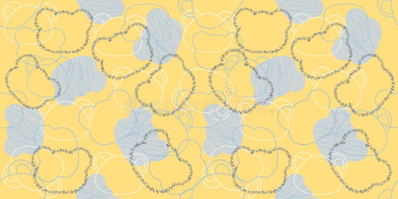 Seamless Pattern with Bears Illustration Yellow and Gray/ Stock Vector ...
