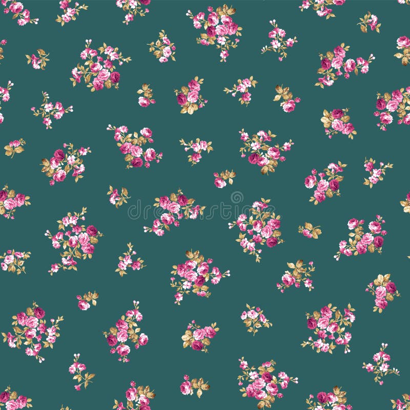 Seamless Pattern with a Beautiful Bouquet of Roses, Stock Vector ...