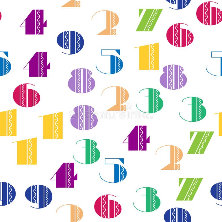 Seamless Pattern with Beautiful Numbers. Algebra and Geometry ...