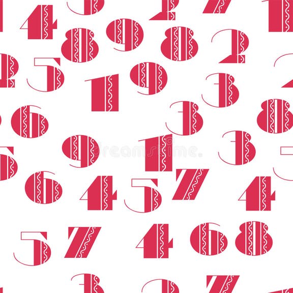Seamless Pattern with Beautiful Numbers. Algebra and Geometry ...