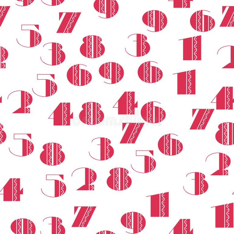 Seamless Pattern with Beautiful Numbers. Algebra and Geometry ...