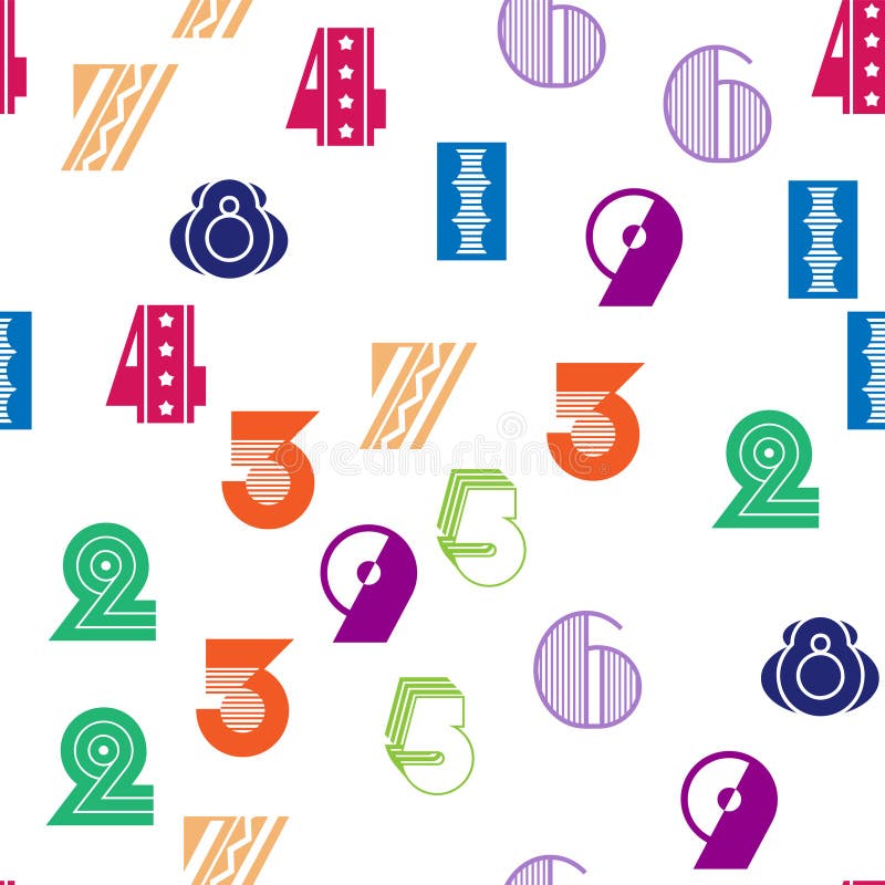 Seamless Pattern with Beautiful Numbers. Algebra and Geometry ...