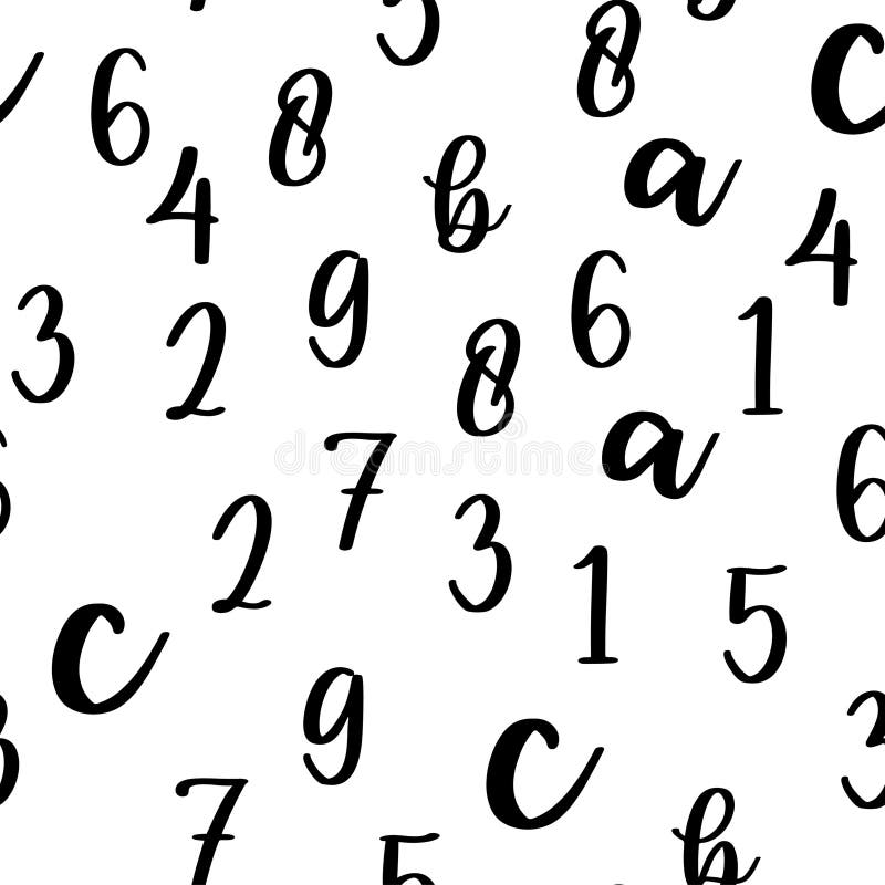 Seamless Pattern with Beautiful Numbers. Algebra and Geometry ...