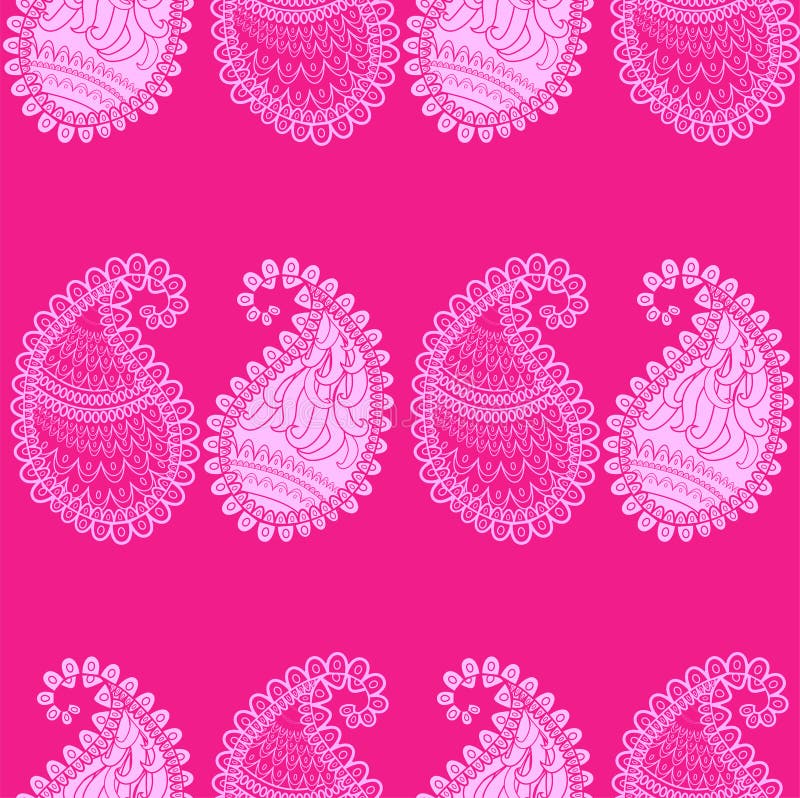 Seamless Pattern of Beautiful Paisley Cucumbers Turkish, Indian ...