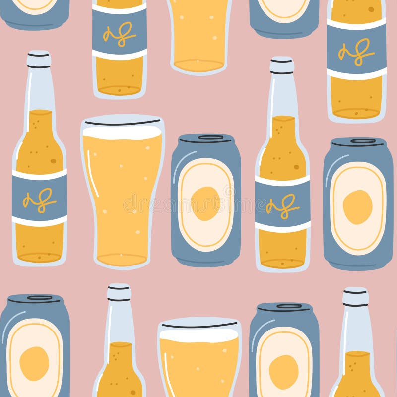 Seamless Pattern with Beer.template for Bar,pub Stock Vector ...