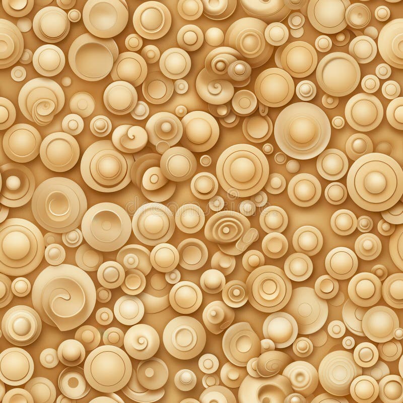 Abstract Pattern with Overlapping Circles in Beige Stock Illustration - Illustration of seamless ...