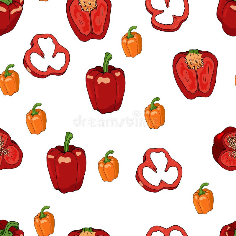 Bell Pepper Slices Stock Illustrations – 354 Bell Pepper Slices Stock Illustrations, Vectors ...