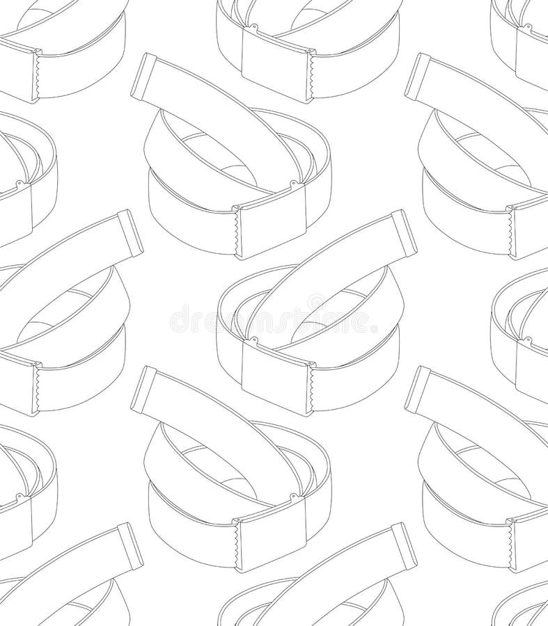 Seamless Pattern with Belts on White Background Stock Vector ...