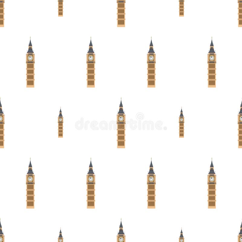 Seamless Pattern Big Ben. Suitable for Backgrounds, Postcards, and ...