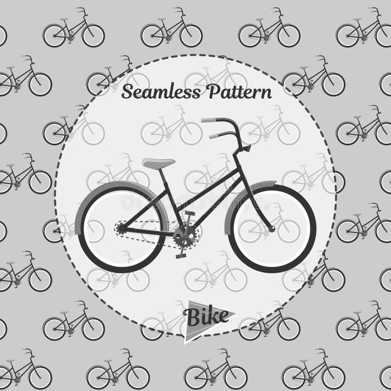 Seamless Pattern Bikes. Simple Illustration of Bicycle for Web and ...