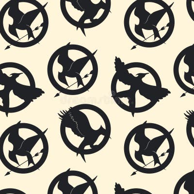 Seamless Pattern with Bird Signs Mockingjay. Vector Stock Vector ...