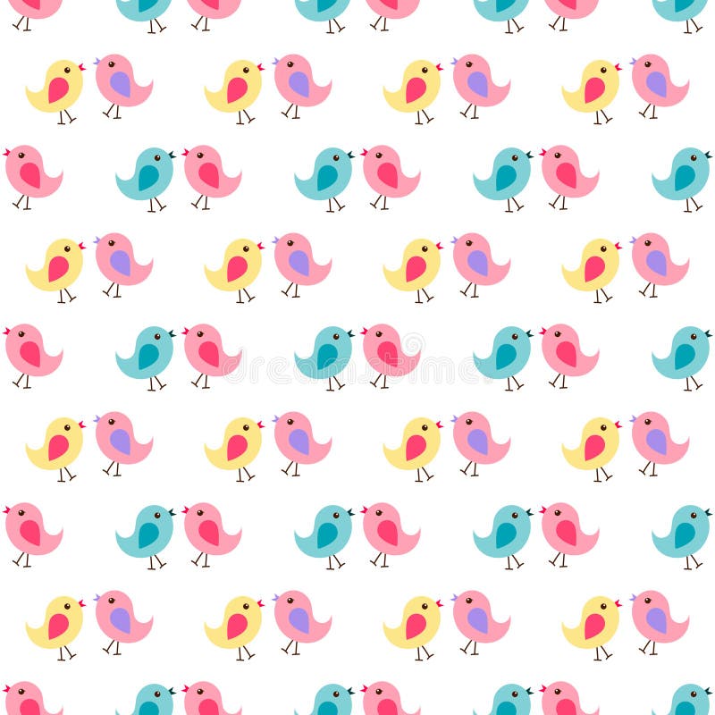 Seamless pattern of birds stock vector. Illustration of infant - 156306559